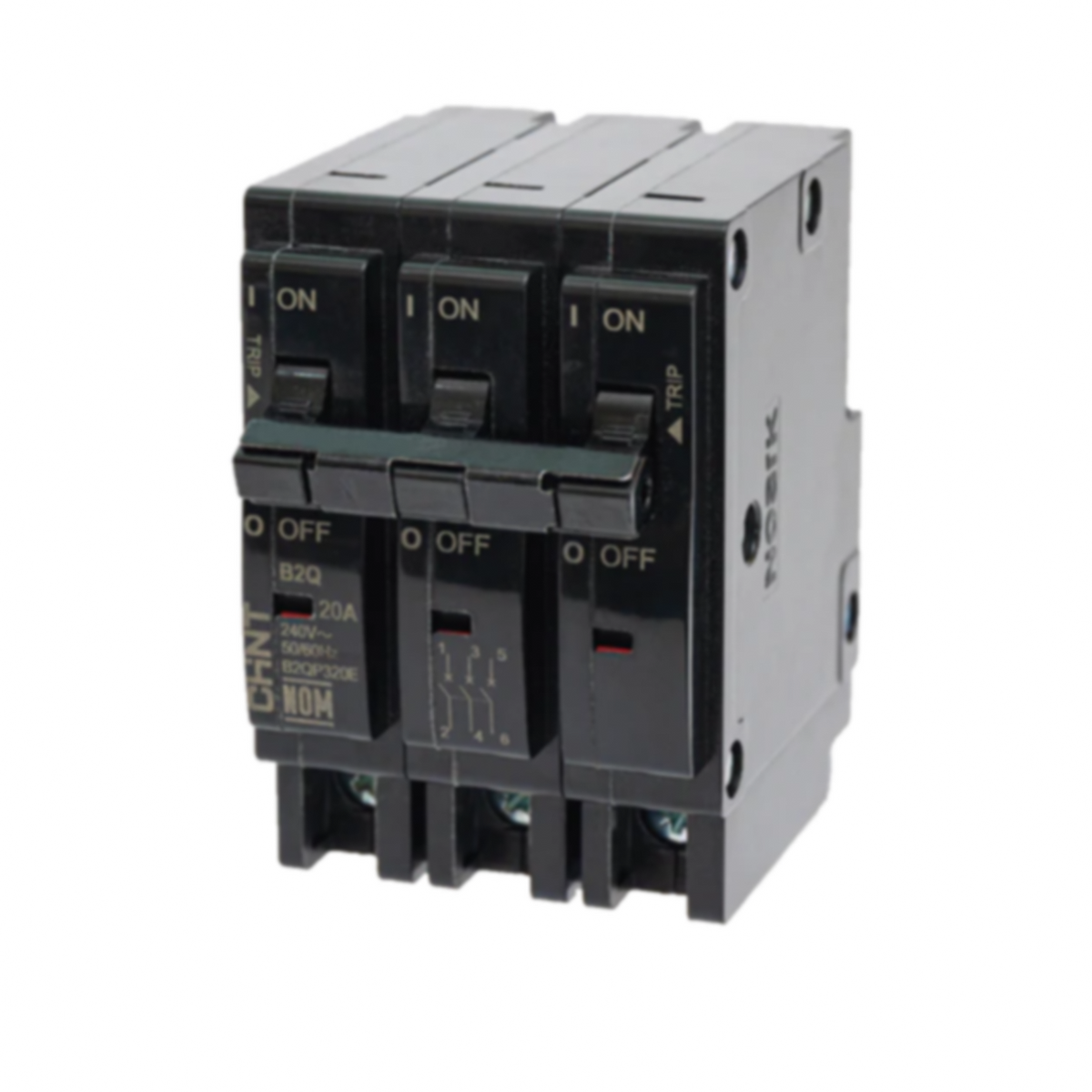 Interruptor termomagn‚tico enchufable, serie: B2Q, 3P, 30A — Aei.mx