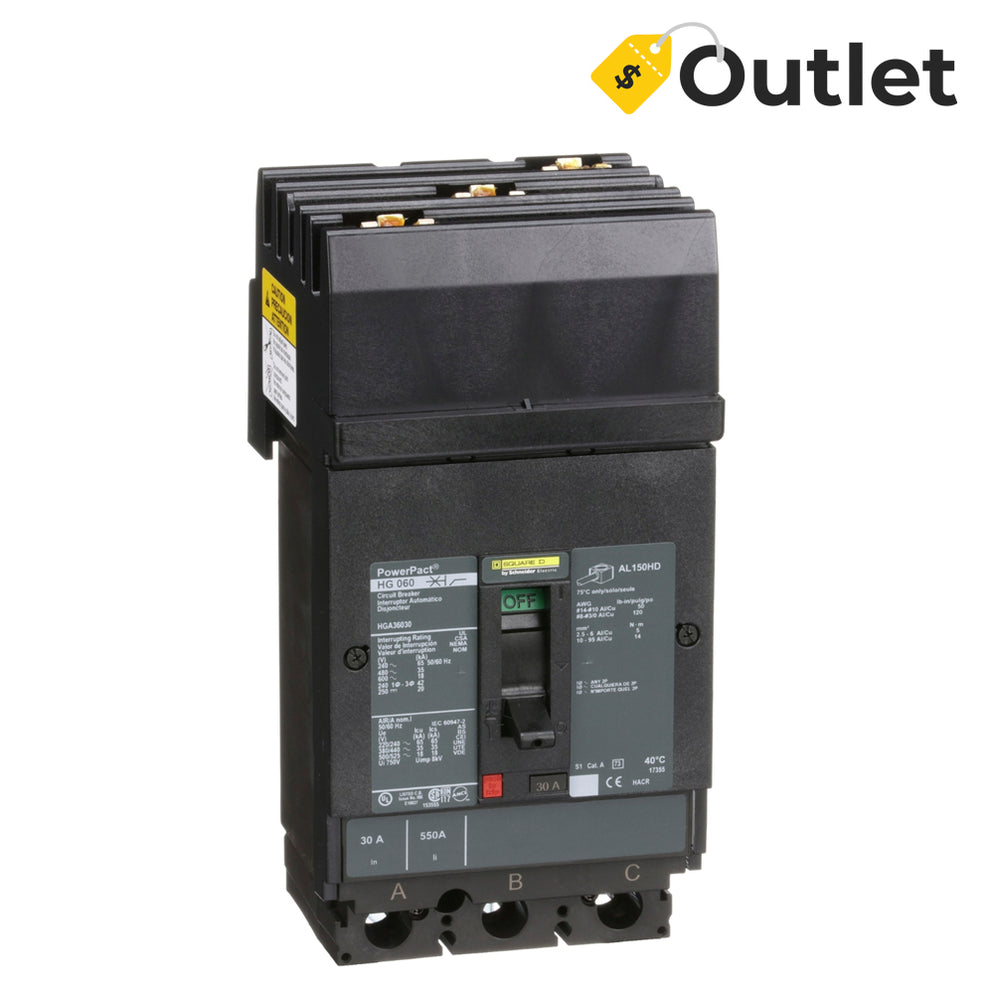 Interruptor termomagnetico Powerpact 3P 30A marco H - Schneider — Aei.mx