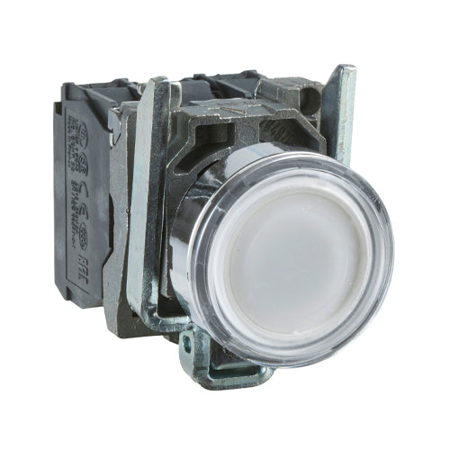 Boton blanco luminoso 22mm 24V Harmony XB4 — Aei.mx