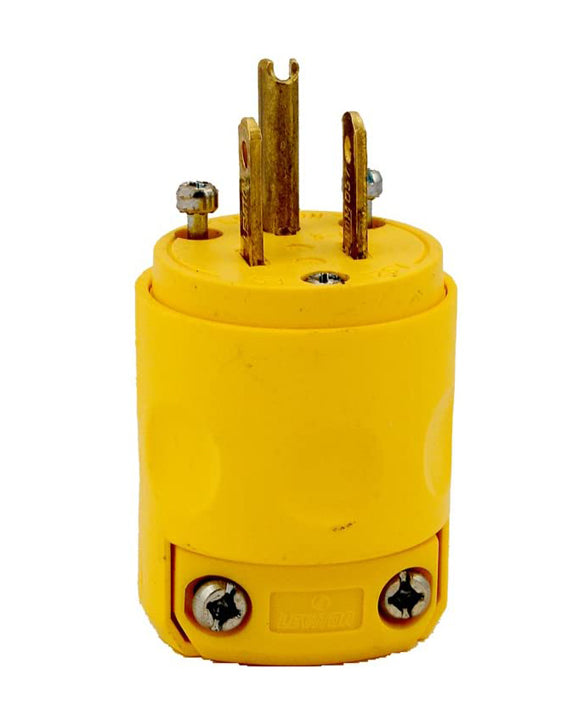 Clavija de PVC 2P 3H 15A 125V amarilla - Leviton — Aei.mx
